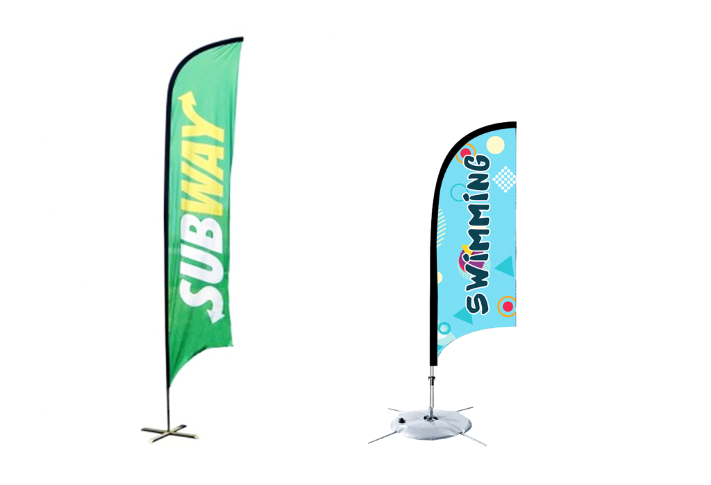 Feather Flags with Customized Logo Text for Advertising